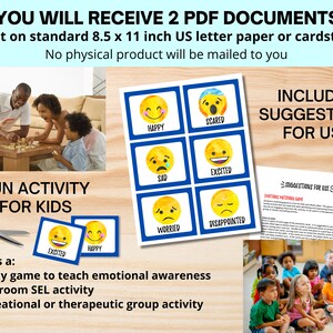 Emotions Matching Game for Kids | Classroom SEL Activity | Therapy Tool ...