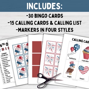 July 4th BINGO Card Preschool Activities, 4th of July Classroom ...