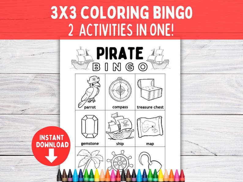 Pirate BINGO Cards Preschool Activities | Printable Classroom Birthday ...