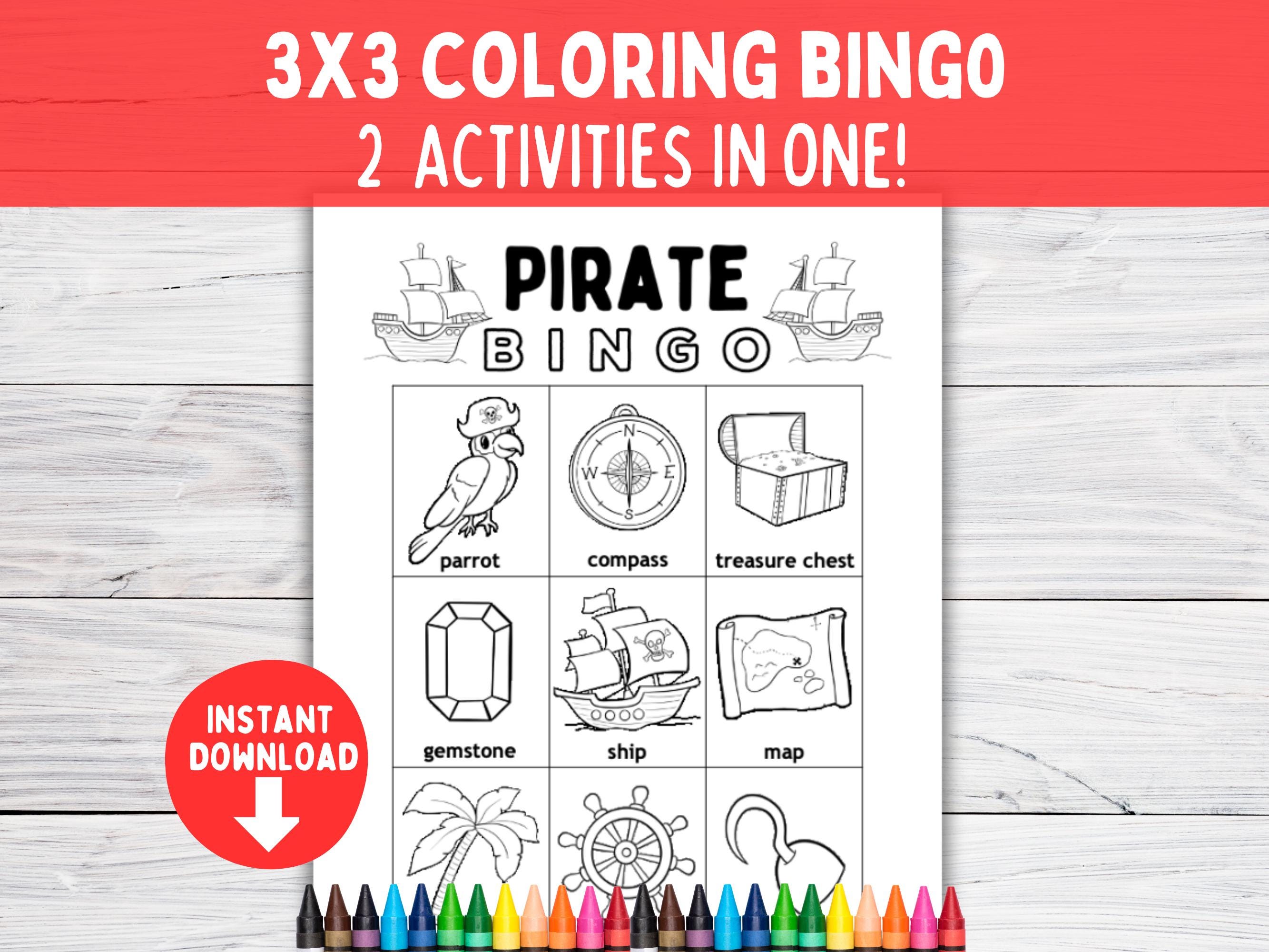 Pirate BINGO Cards Preschool Activities | Printable Classroom Birthday ...