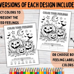 Feelings Emotions Coloring Page for Kids | Art Play Therapy Worksheet ...