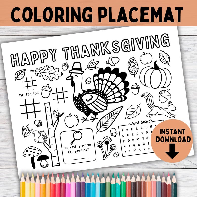 Turkey Placemats - Etsy