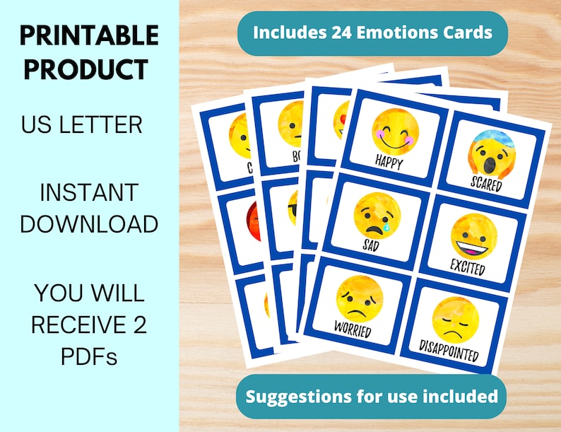 Emotions Matching Game for Kids | Classroom SEL Activity | Therapy Tool ...