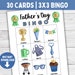 Fathers Day BINGO Preschool Activities, Father's Day Printable ...
