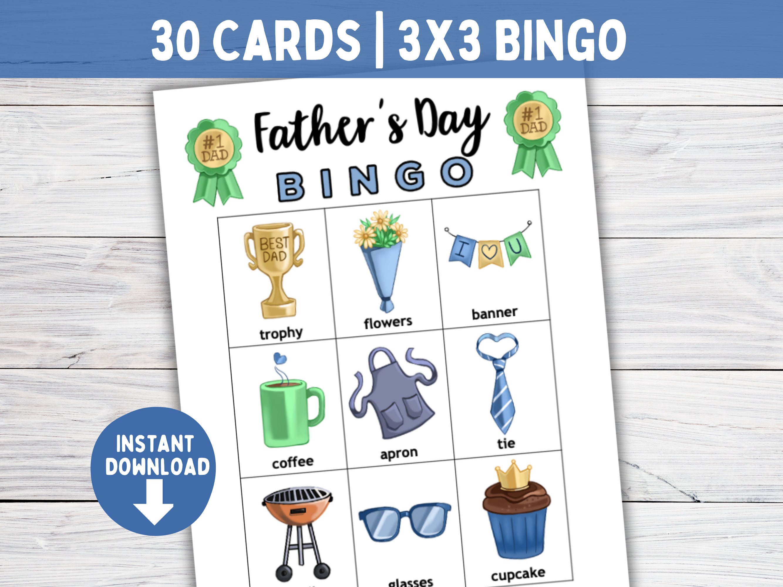 Fathers Day BINGO Preschool Activities, Father's Day Printable ...