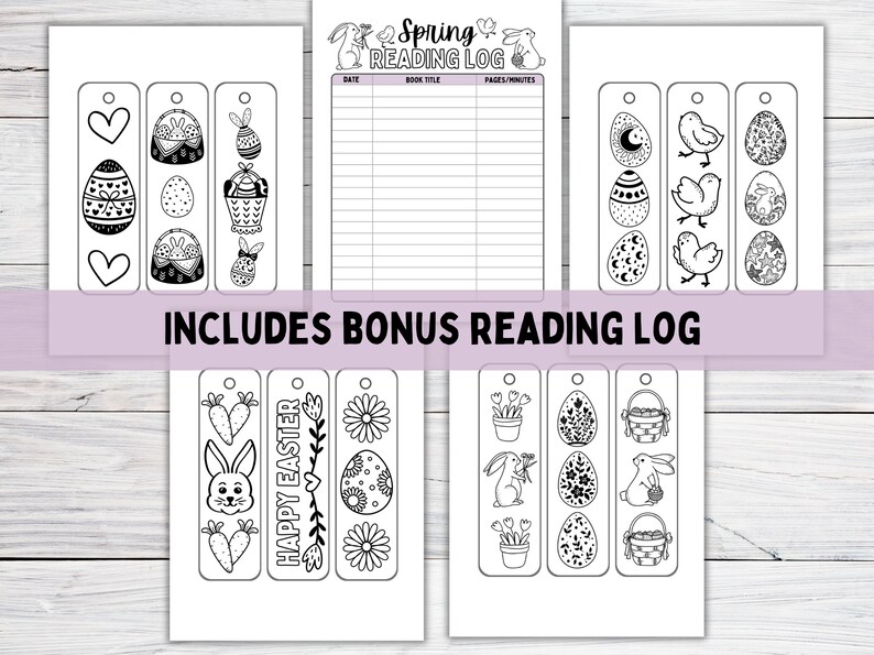 Easter Coloring Bookmarks Printable | Coloring Page for Kids | Spring ...