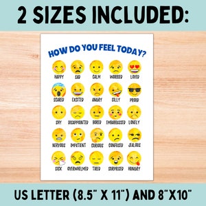 Emotions Feelings Poster for Kids and Teens | Feelings Chart ...