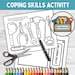 Coping Skills Toolbox Worksheet for Kids, Art Play Therapy Coloring ...