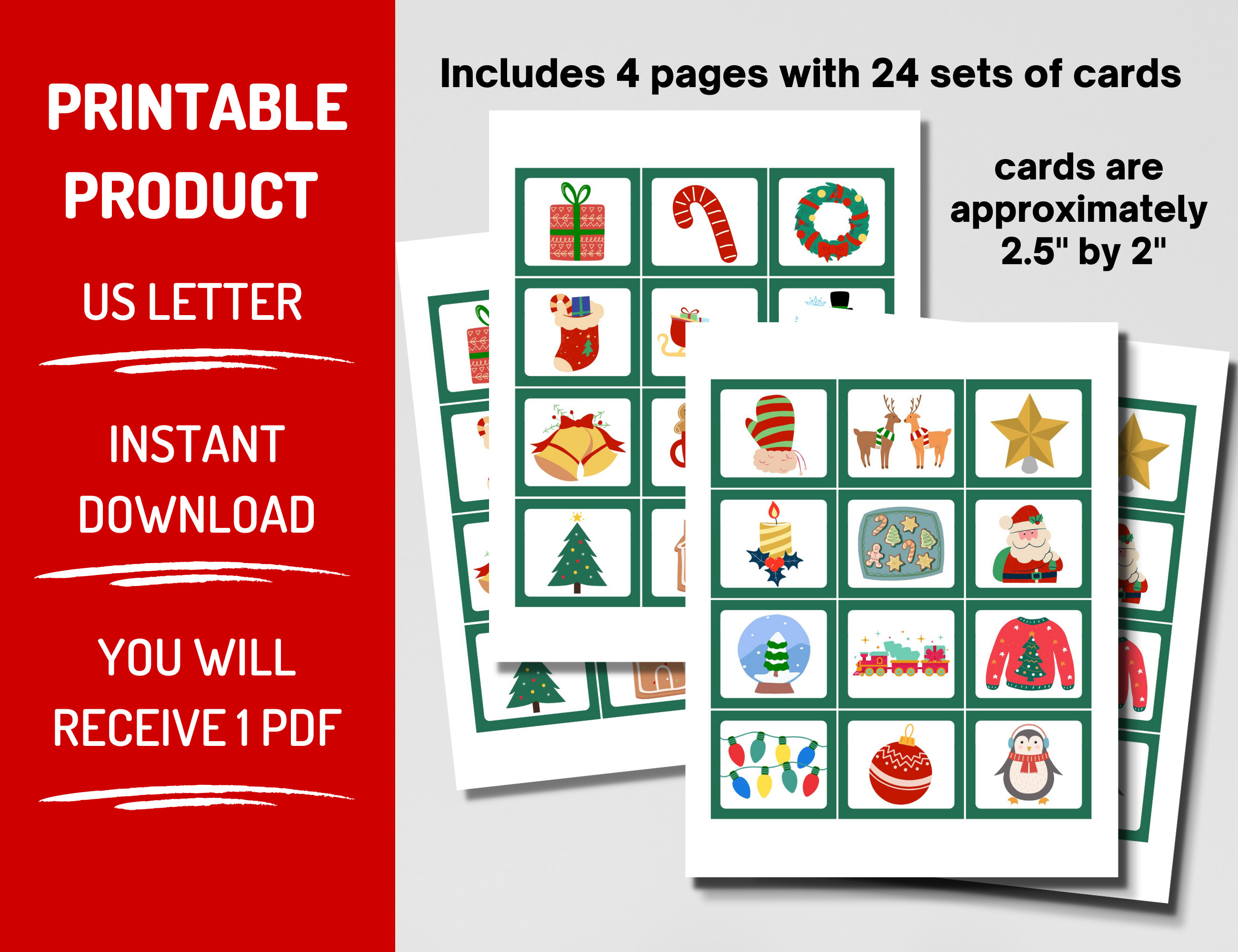 Christmas Match Game for Kids | Classroom Matching Activity | Holiday ...