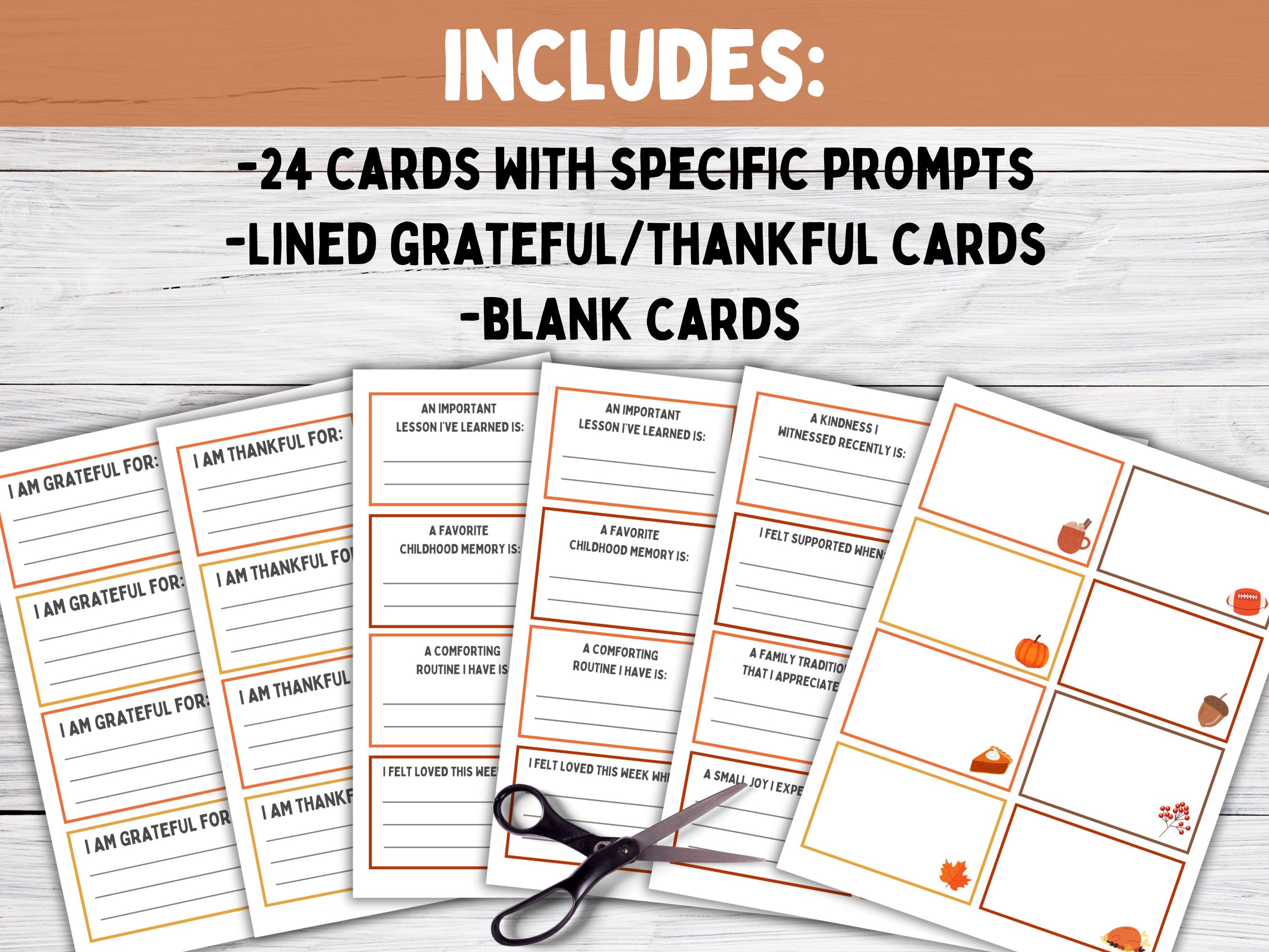 Gratitude Jar Kit Printable | Gratitude Journal | Thanksgiving Activity ...