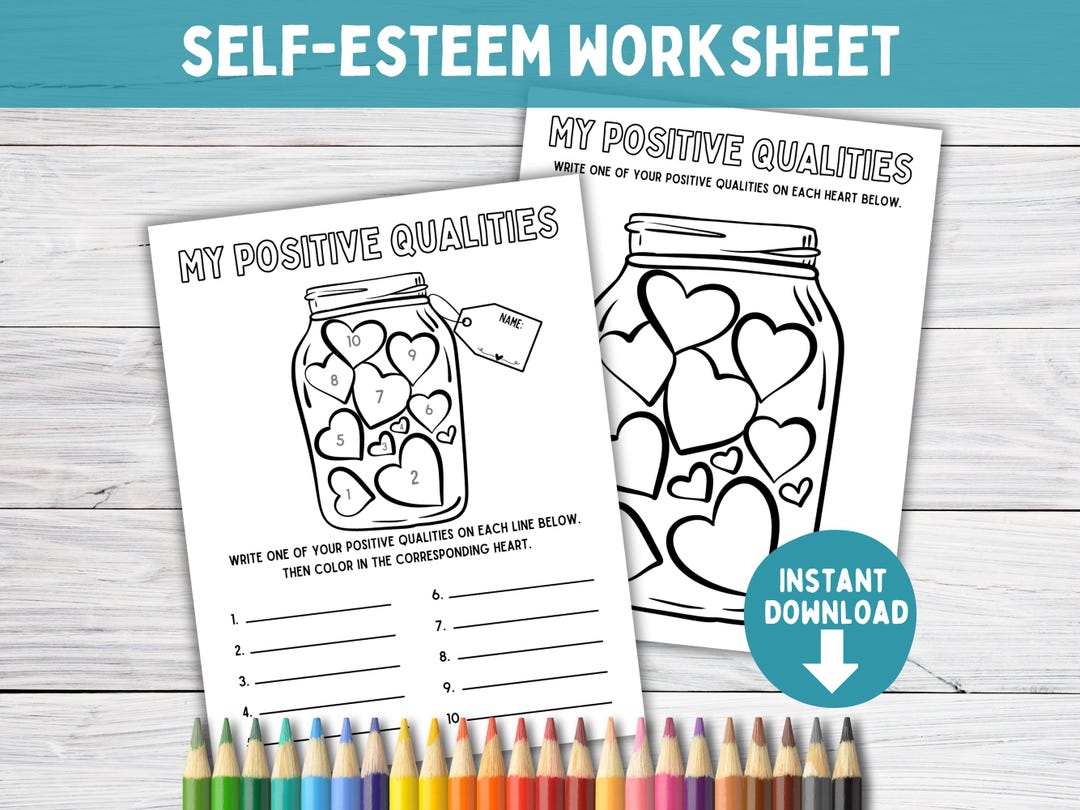 Self Esteem Journal, Self-confidence Worksheet, Self Talk Worksheet ...