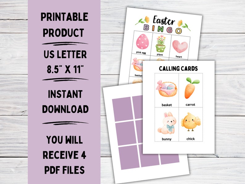 Easter Printable BINGO Card for Kids, Preschool Toddler Activities ...
