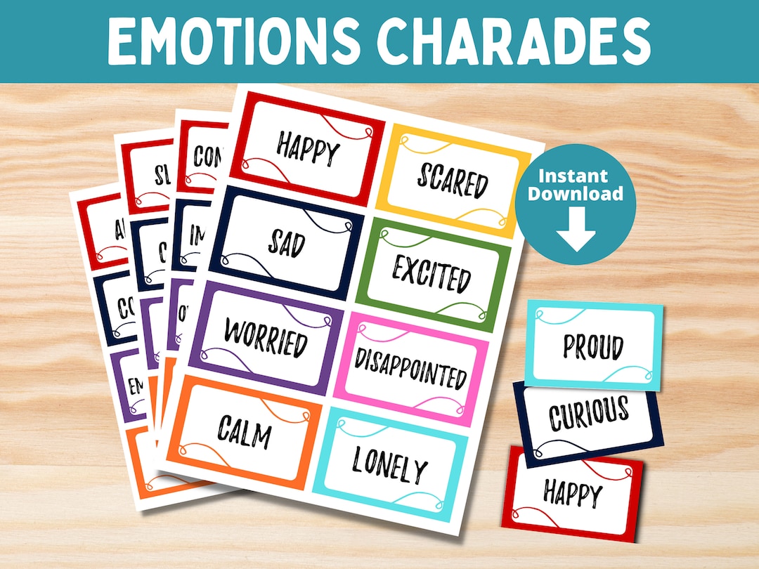 Emotions Feelings Charades Game for Kids and Teens | Classroom SEL ...