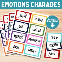 Emotion Charades Game | Printable Icebreaker Acting Game (PDF Download ...
