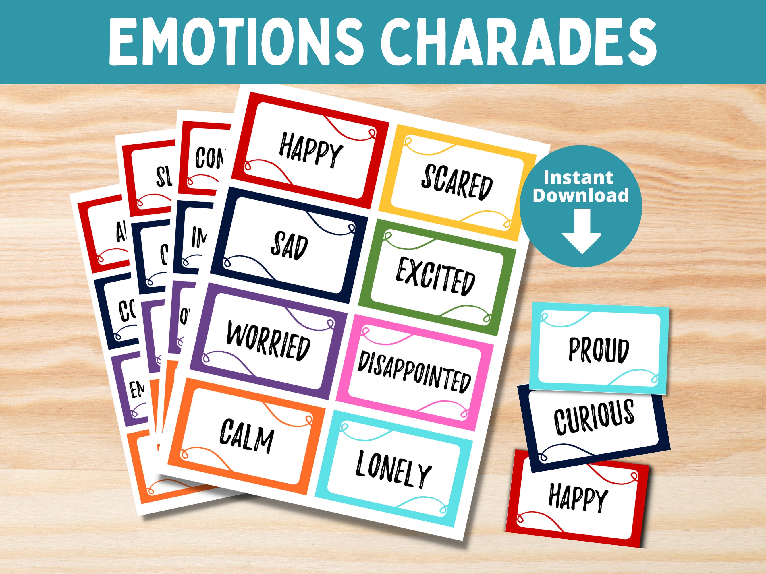 Emotions Feelings Charades Game for Kids and Teens | Classroom SEL ...