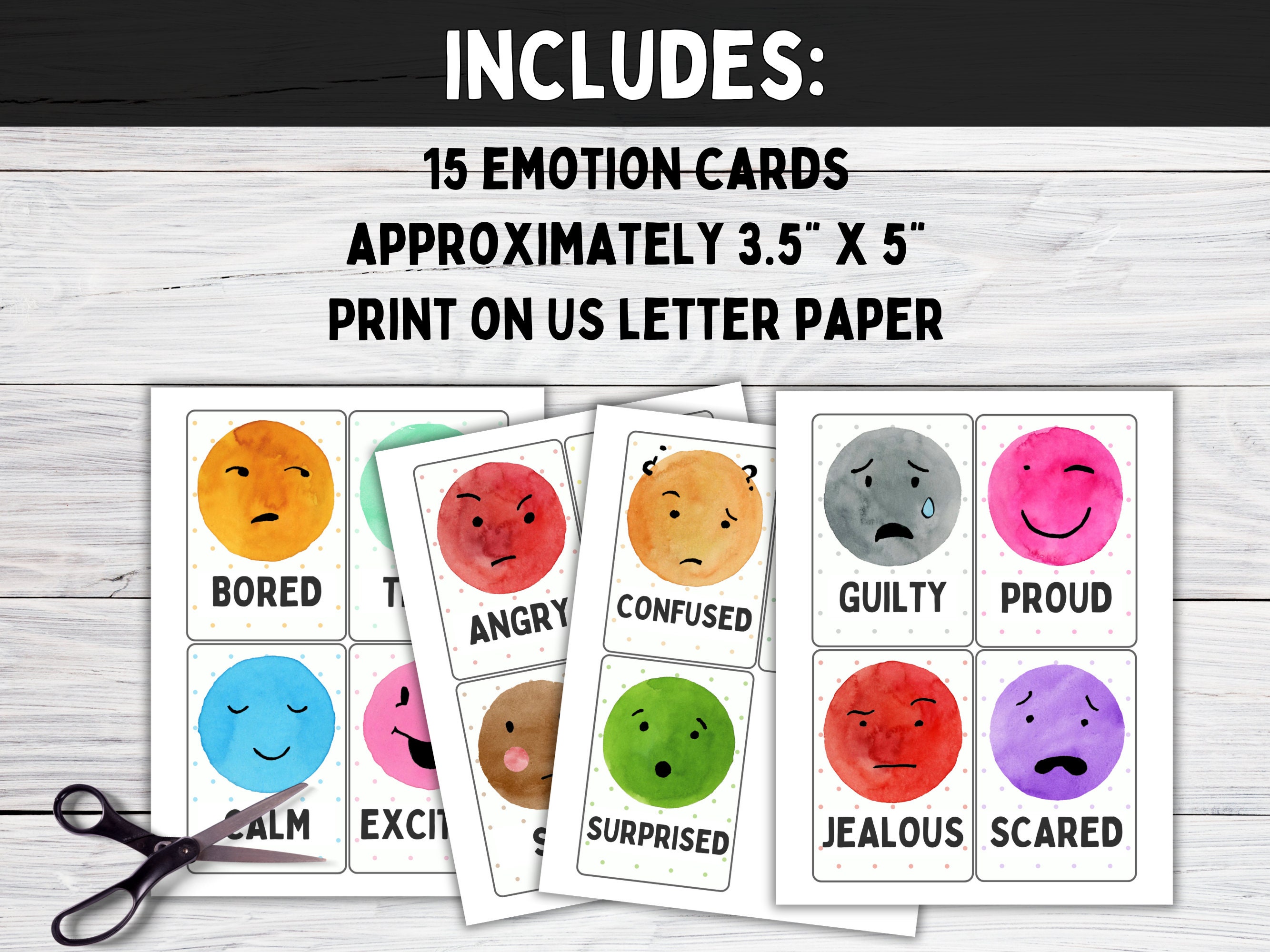 Emotions Flashcards for Kids | Kids Feelings Flash Cards | Preschool ...