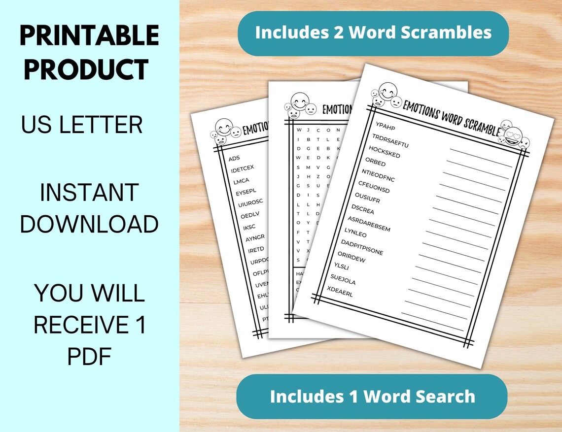 Emotions Word Game for Kids | Classroom SEL Activity | Therapy Tool ...