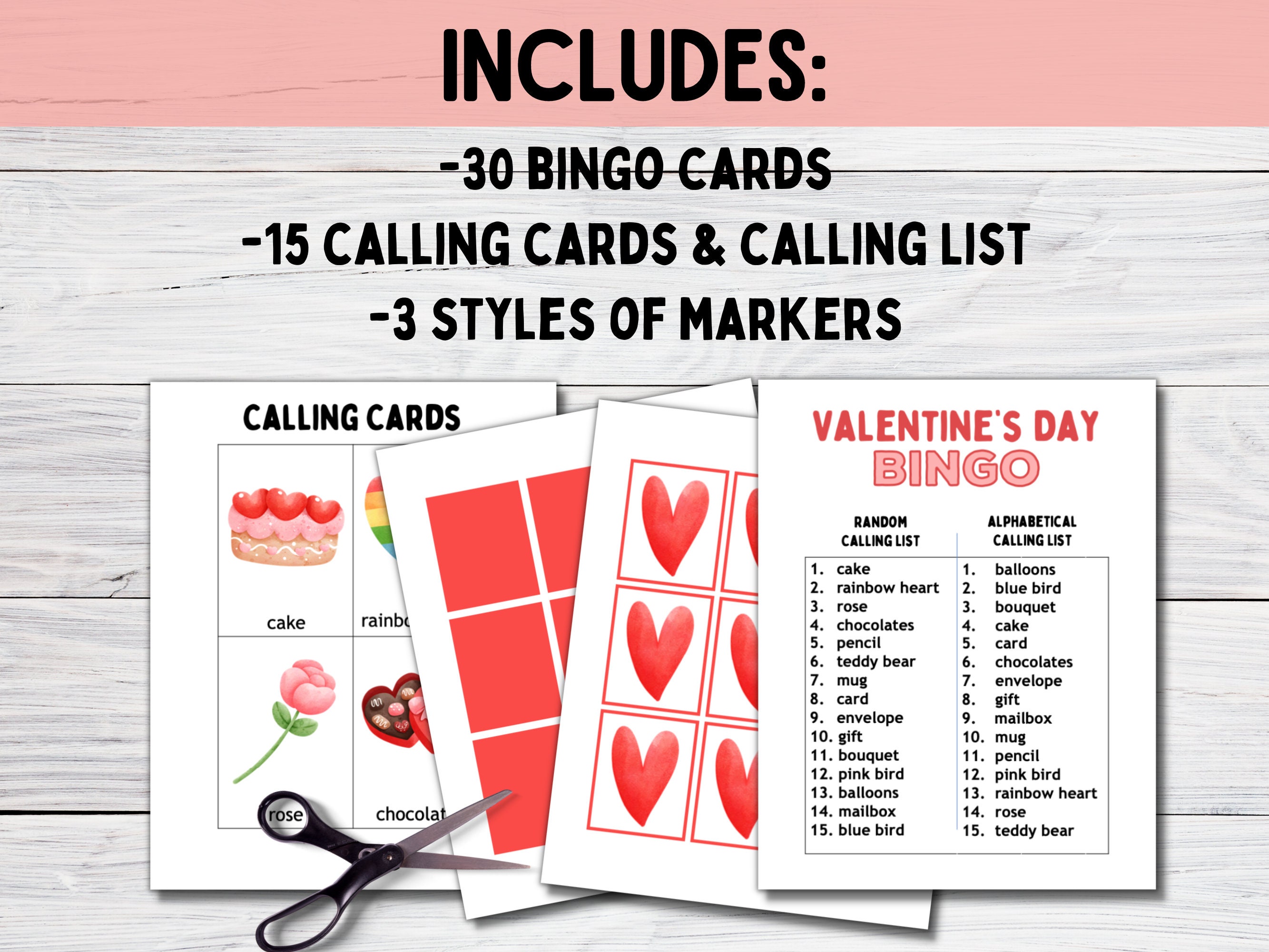 Valentine BINGO Card Preschool Activities | Valentines Day Printable ...