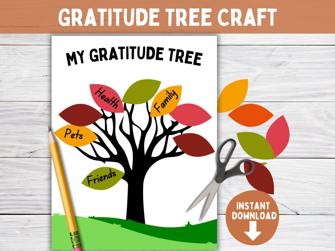 Gratitude Tree Craft Printable | Thankful Activities for Kids ...