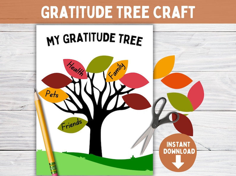 Gratitude Tree Craft Printable | Thankful Activities for Kids ...