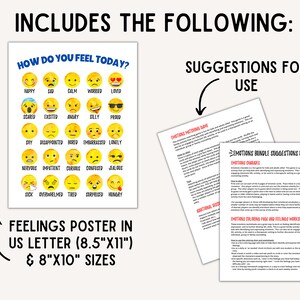Mental Health Worksheets BUNDLE for Kids | Feelings Wheel Chart and ...