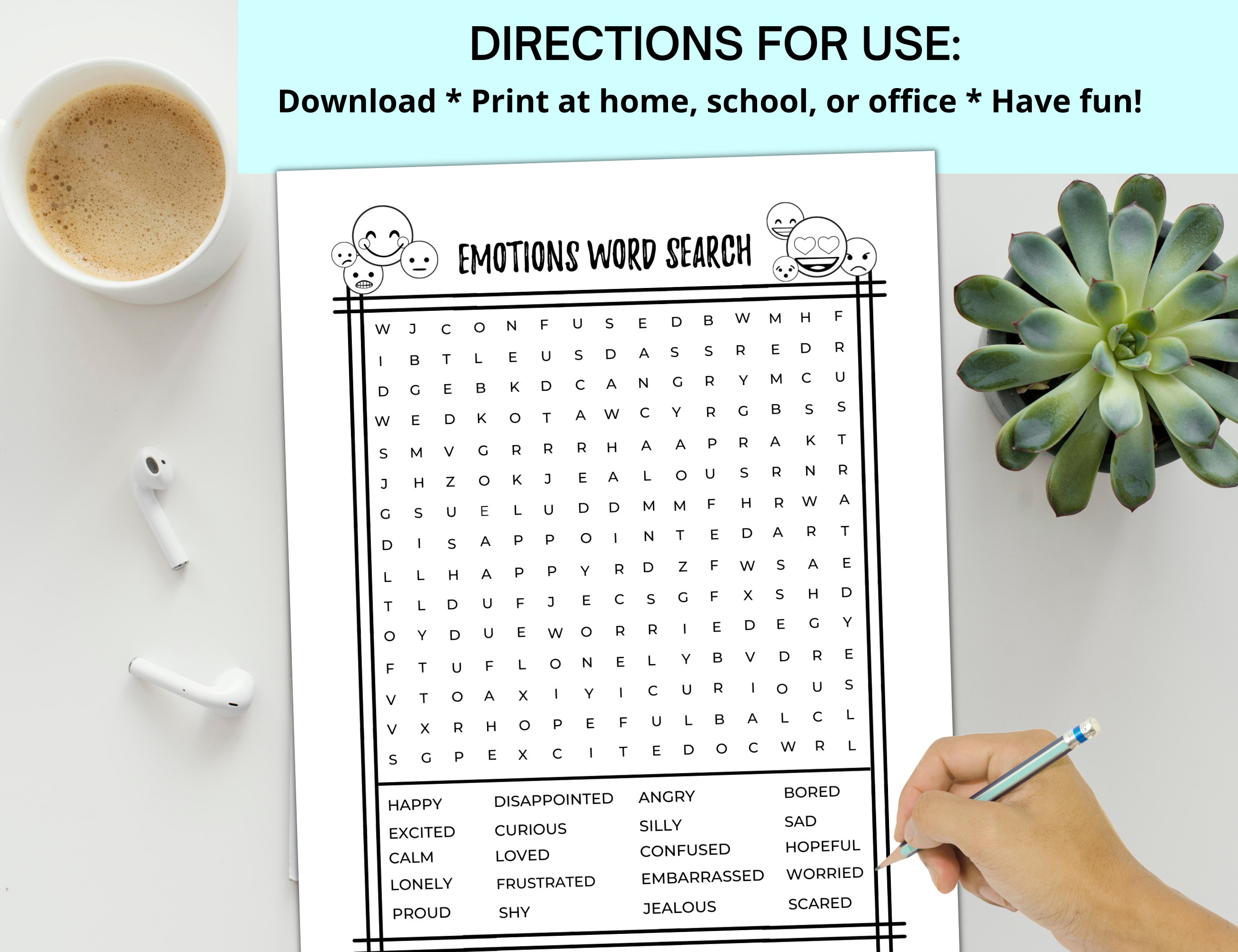 Emotions Word Game for Kids | Classroom SEL Activity | Therapy Tool ...