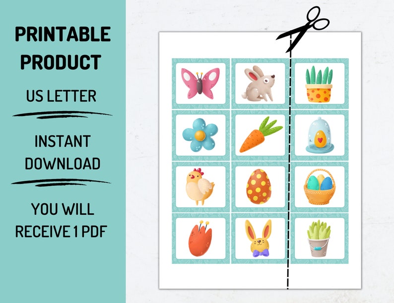 Easter Match Game for Kids | Classroom Matching Activity | Printable ...