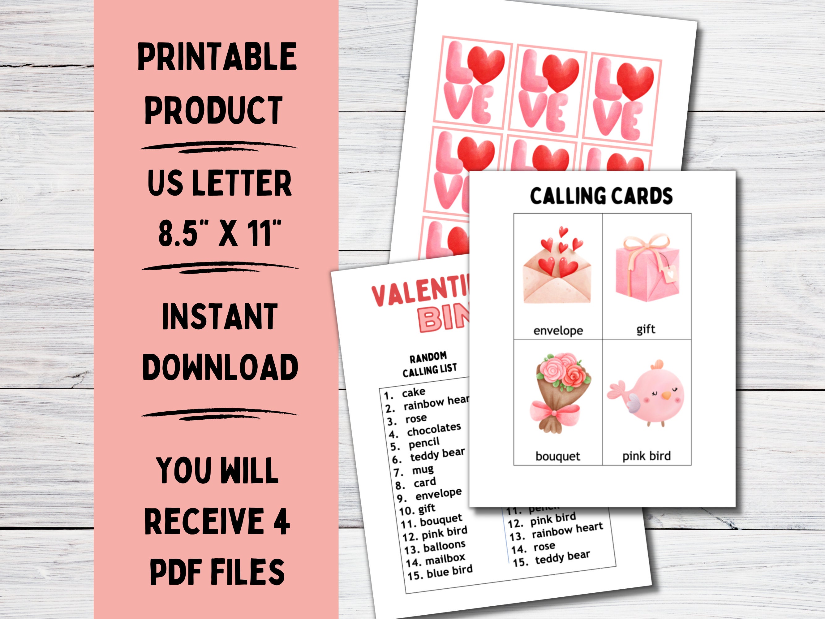 Valentine BINGO Card Preschool Activities | Valentines Day Printable ...
