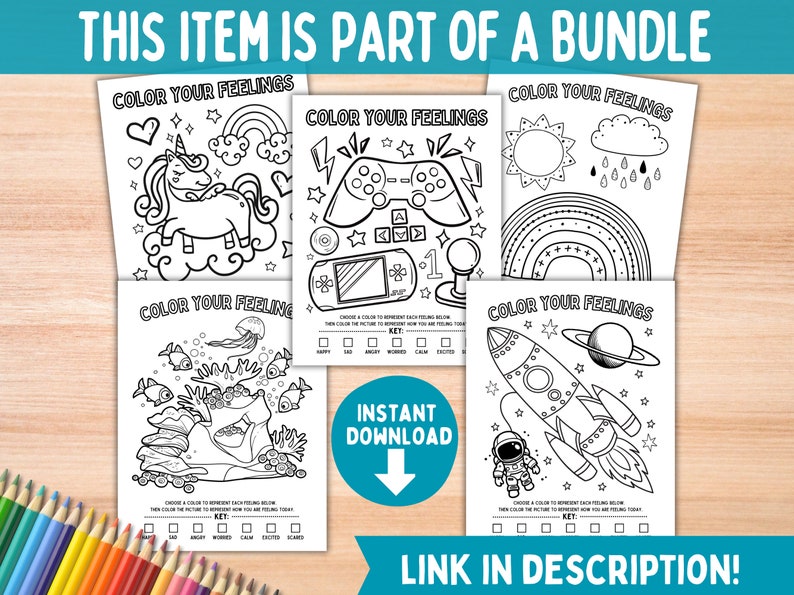 Feelings Emotions Coloring Page for Kids | Art Play Therapy Worksheet ...