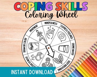 Feelings Wheel Coloring Craft for Kids | Wheel of Emotions Chart ...