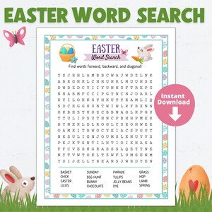 Easter Word Search Printable | Classroom Activity | Easter Word Games ...