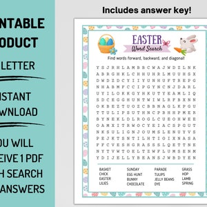 Easter Word Search Printable | Classroom Activity | Easter Word Games ...