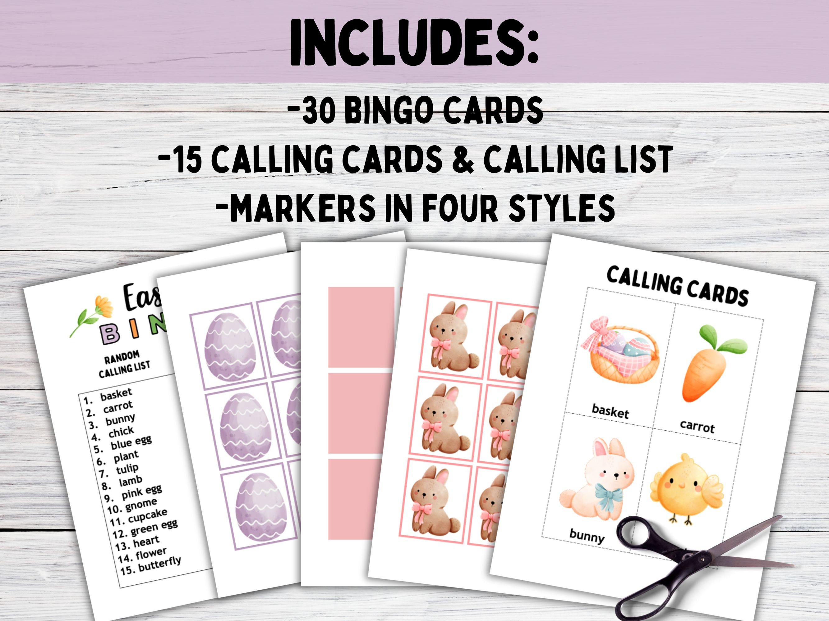Easter Printable BINGO Card for Kids, Preschool Toddler Activities ...