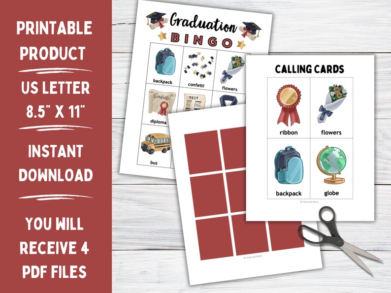 Graduation BINGO Card Preschool Activities, Kindergarten Grad Printable ...