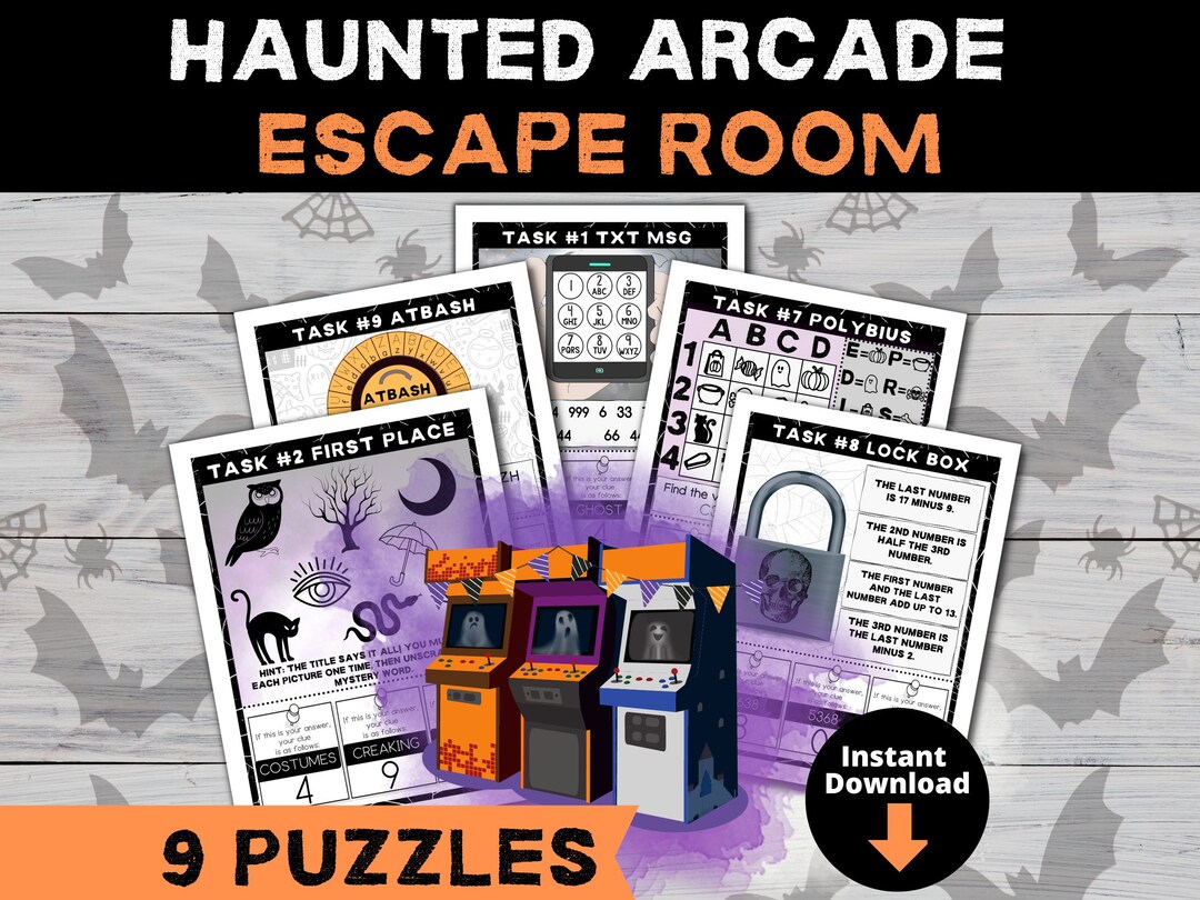 Halloween Escape Room Kit | Printable Halloween Party Games for Kids ...