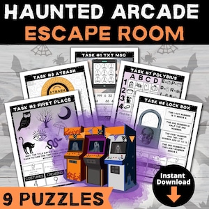 Halloween Escape Room Kit | Printable Halloween Party Games for Kids ...