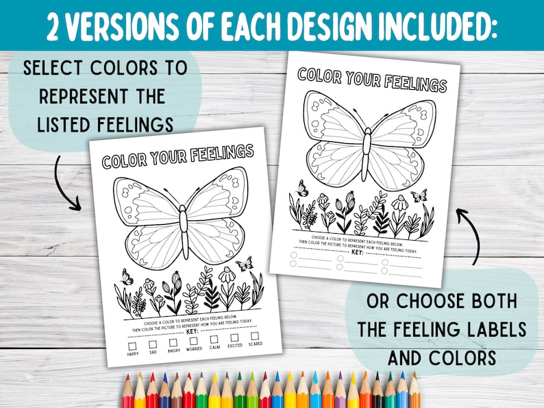 Feelings Emotions Coloring Page for Kids | Art Play Therapy Worksheet ...