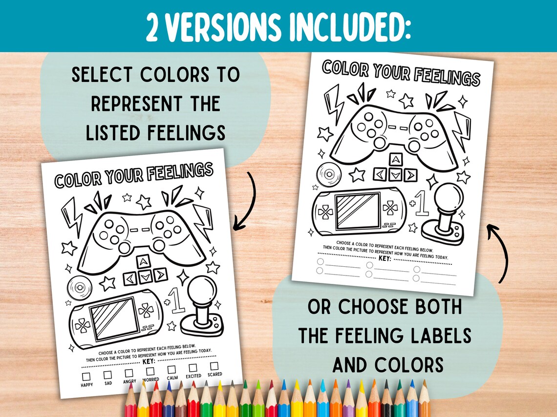 Feelings Coloring Page for Kids | Emotions Check-in Therapy Worksheet ...
