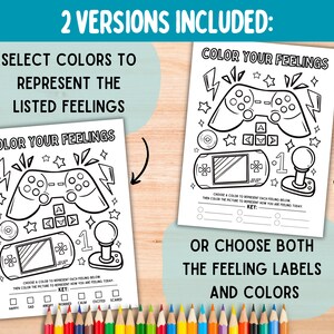 Feelings Coloring Page for Kids | Emotions Check-in Therapy Worksheet ...
