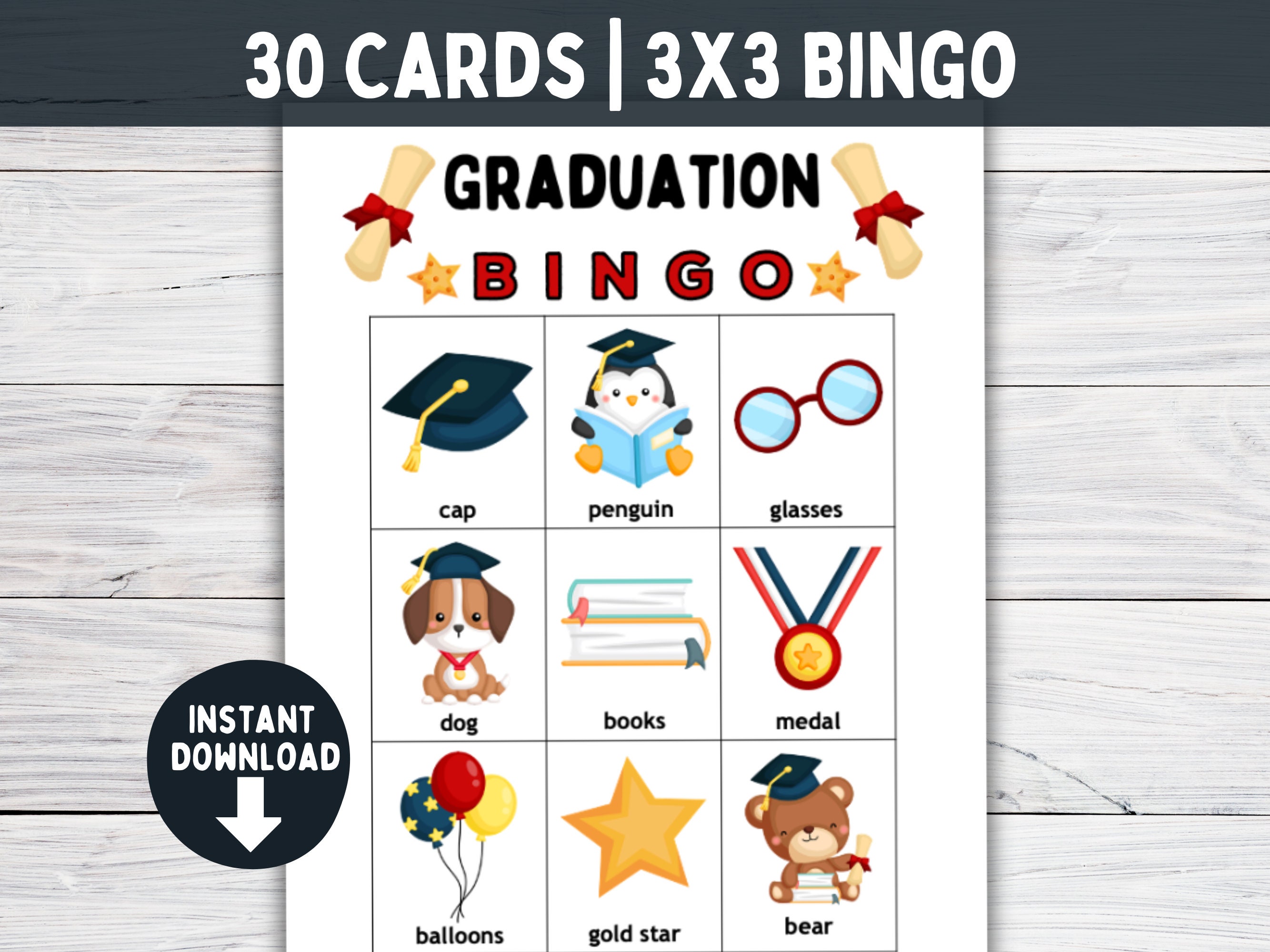 Graduation BINGO Card Preschool Activities, Kindergarten Grad Printable ...