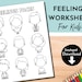Feelings Coloring Page Therapy Worksheet | Emotions Printable for Kids ...