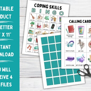 Coping Skills BINGO Game for Kids and Teens, Classroom SEL or ...
