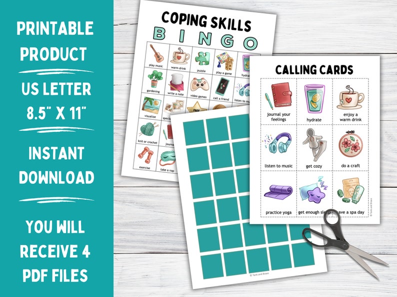 Coping Skills BINGO Game for Kids and Teens, Classroom SEL or ...