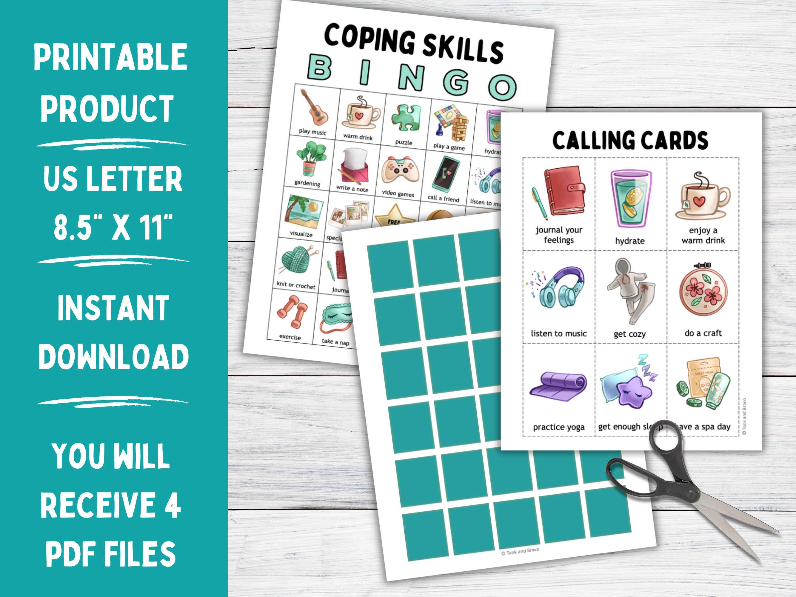 Coping Skills BINGO Game for Kids and Teens, Classroom SEL or ...