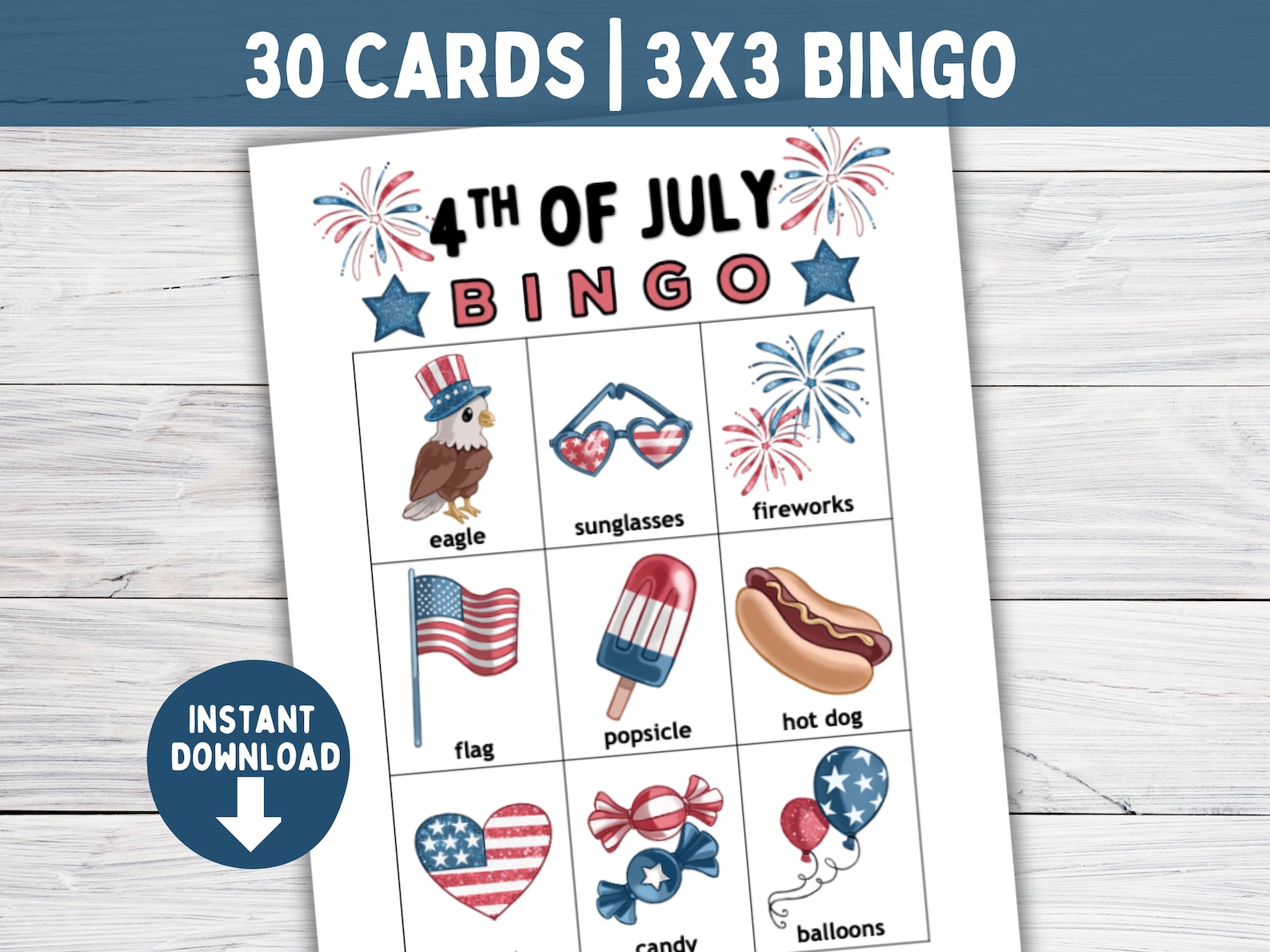 July 4th BINGO Card Preschool Activities, 4th of July Classroom ...