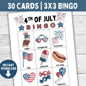 July 4th BINGO Card Preschool Activities, 4th of July Classroom ...