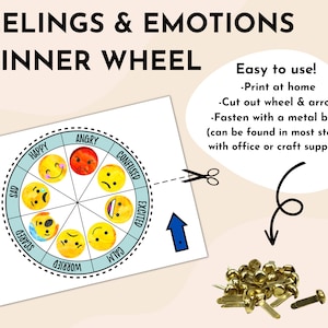 Emotions Feelings Wheel for Kids and Teens Feelings Chart Emotional ...