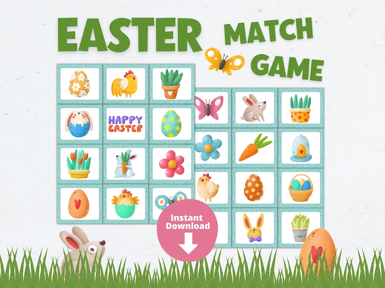 Easter Match Game for Kids | Classroom Matching Activity | Printable ...