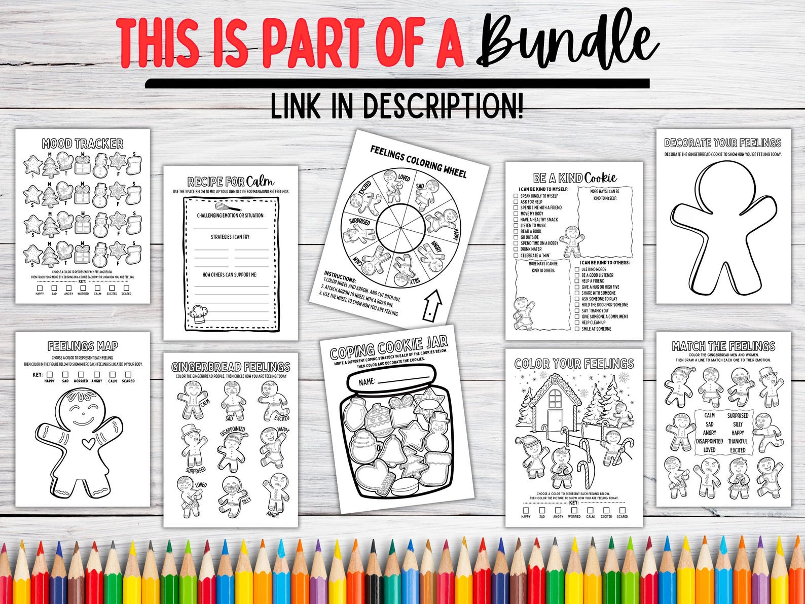 Christmas Coping Skills Worksheet for Kids, Art Play Therapy Holiday ...