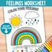 Feelings Coloring Page for Kids Emotions Check-in Therapy Worksheet ...